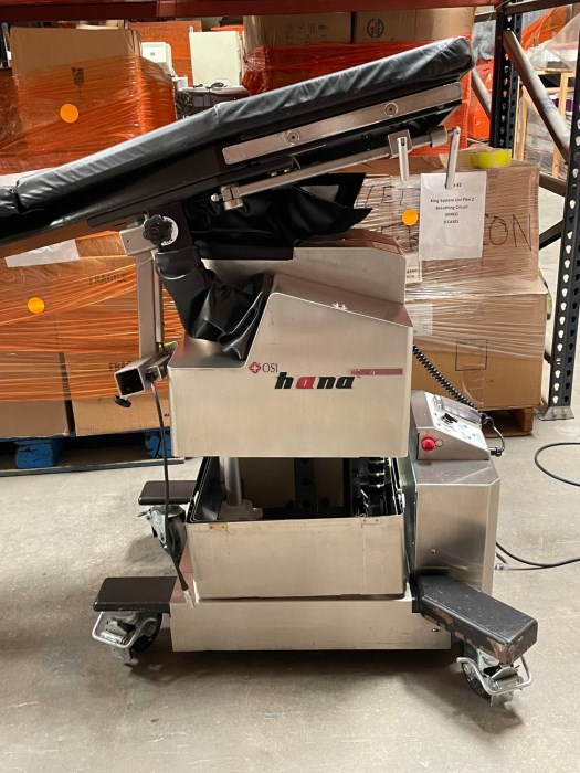 OSI Hana 6875 Surgical Table w/ Extensions & Rack for sale
