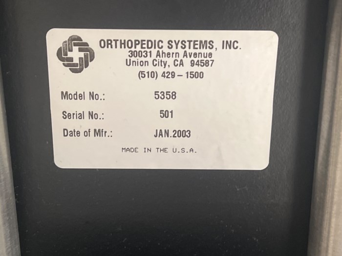 OSI Orthopedic Systems Model: 5358 Ultra Shoulder Positioned System for ...
