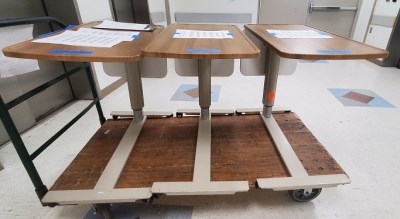 OVERBED TABLES (3) **FLATBED CART NOT INCLUDED** for sale