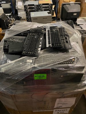 Pallet of Miscellaneous USB Computer Keyboards for sale
