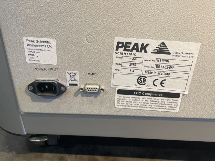 Peak Scientific N110DR NitroGen Generator for sale