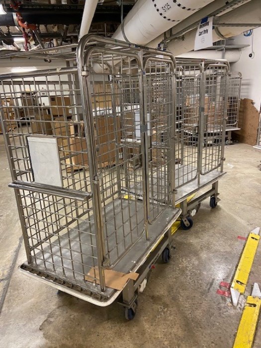 Pedigo Stainless Steel Cage Carts (6) for sale