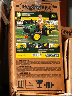 Peg-Perego 12V Ride-on Tractor with Trailer for Kids for sale