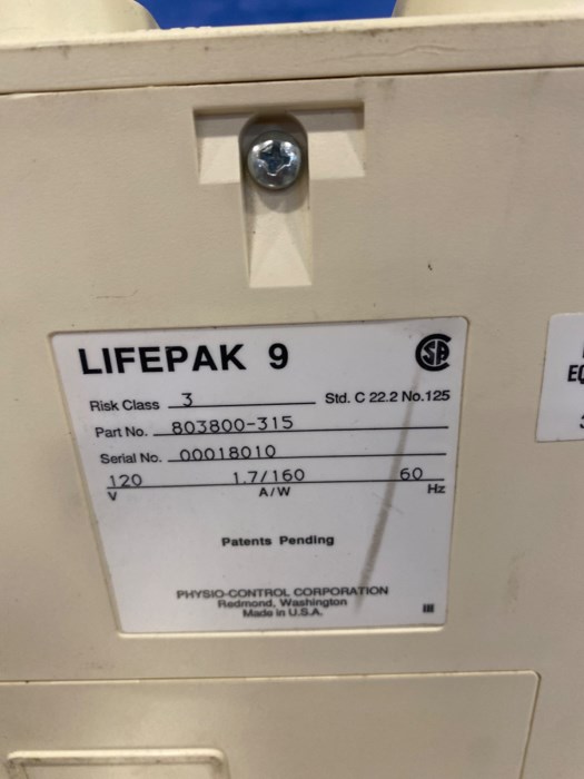 PHYSIO-CONTROL LIFEPAK 9 DEFIBRILLATOR MONITOR for sale