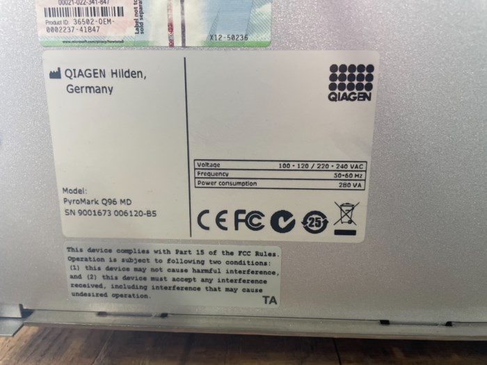 Qiagen PyroMark Q96 MD DNA Sequencer for sale