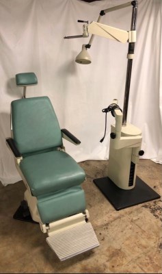Reichert Ophthalmic Chair & Instrument Stand w/ Refractor Arm for sale