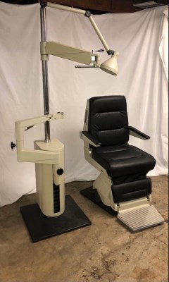 Reichert Ophthalmic Chair & Instrument Stand w/ Refractor Arm for sale