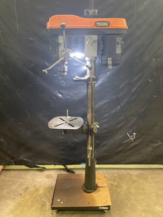 Ridge Model DP15501 Drill Press on Rolling Cart for sale