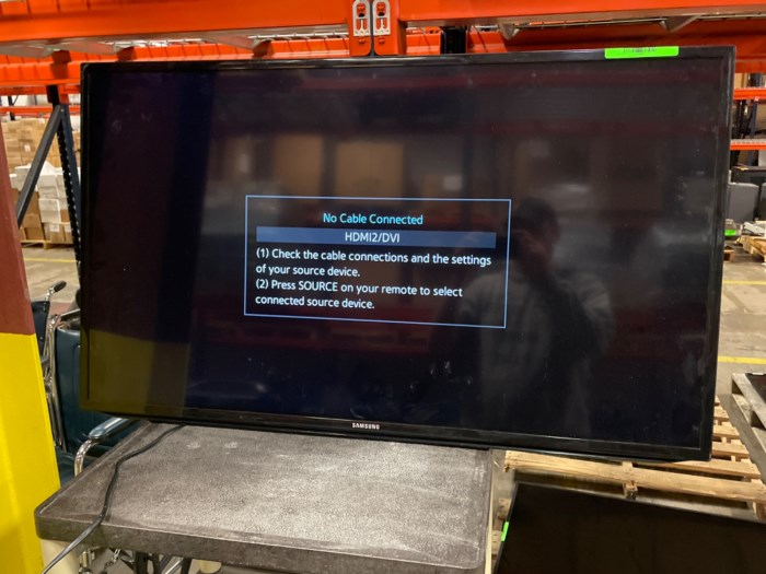 Samsung UN46H5203AF TV (Powered on at time of auction) for sale