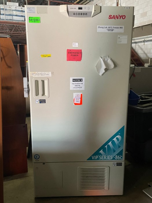 Sanyo VIP Series -86C Model: MDF-U72VC Ultra-Low Temperature Freezer ...