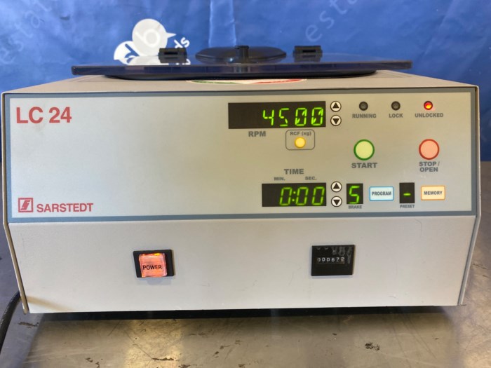 Sarstedt LC 24 Centrifuge - CENTRIFUGE, LC 24, SWING-OUT RTR, 115V for sale