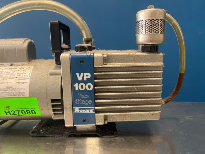 Savant VP 100 Two Stage Vacuum Pump w/ Frank Electric 1/2 HP Motor for sale