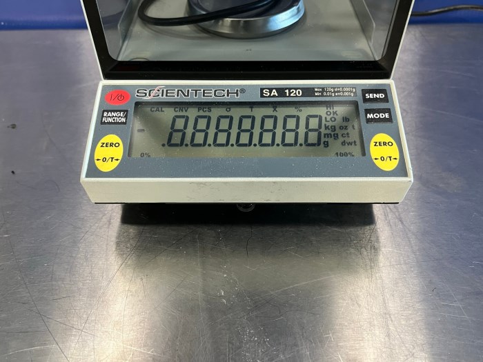 Scientech Koehler Analytical Lab Electronic Balance Scale SA 120 (Lot ...