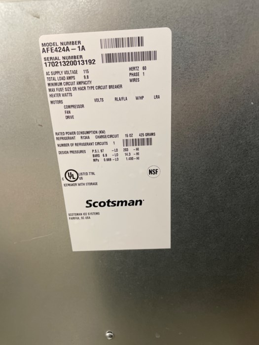Scotsman AFE424A for sale