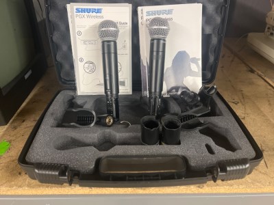 Shure SM58 Wireless Microphones w/ Accessories (Lot of 2) for sale