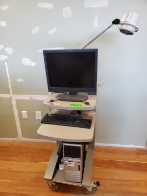 Sleep Scan Cart Including HP Compaq and biologic net link EEG Unit for sale
