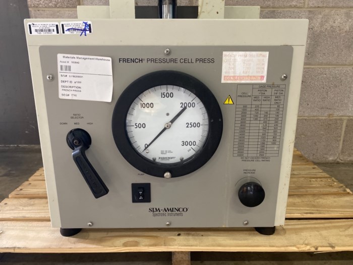 Spectronic French Pressure Cell Press for sale