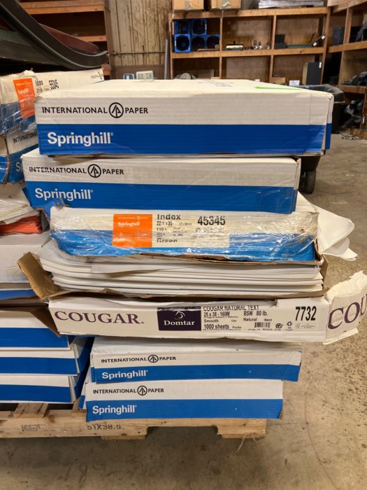 Springhill International Paper laminating Paper & Assorted Paper (Lot ...