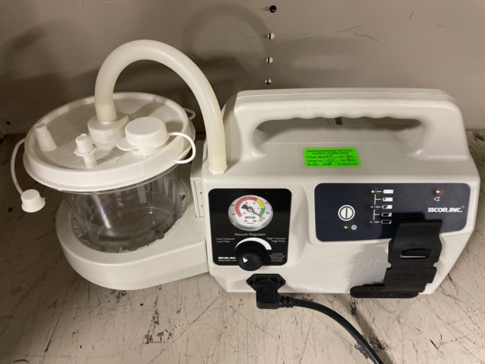 Sscor Inc Portable Suction Vacuum for sale