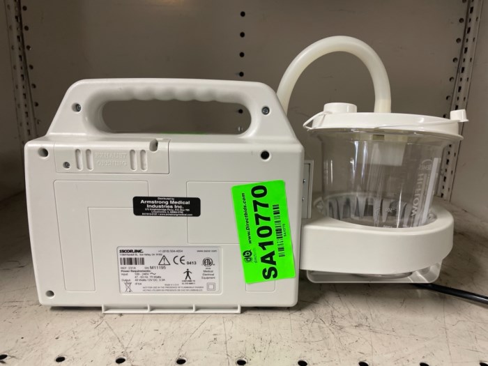 Sscor Inc Portable Suction Vacuum for sale