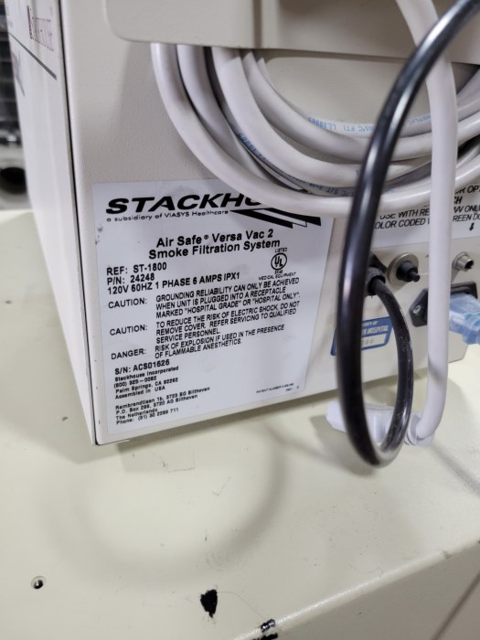 Stackhouse AirSafe VersaVac 2 Smoke Evacuator for sale