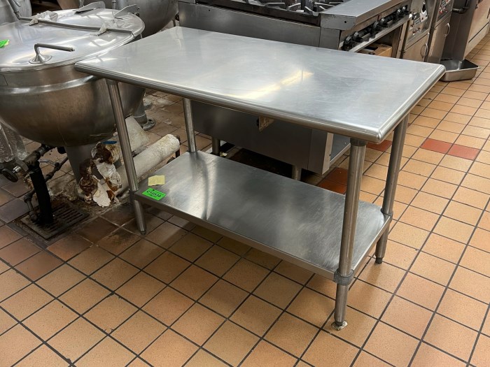 Stainless Steel Prep Table w/ Under-storage for sale