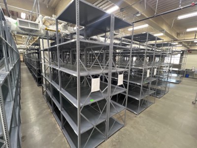 STEEL RACKS AND SHELVING(LARGE LOT) for sale