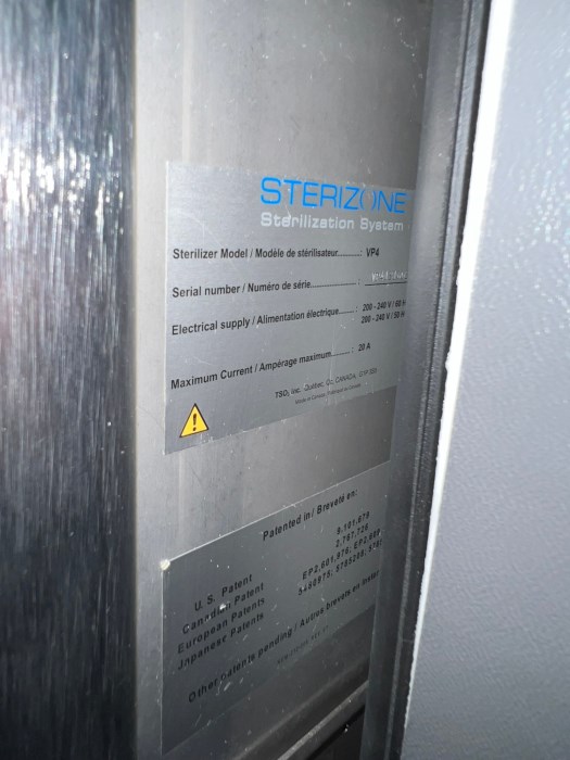 Sterizone Model: VP4 Sterilization System for sale