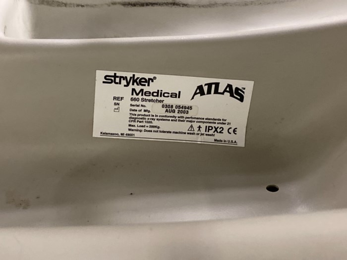 Stryker Atlas 660 Big Wheel Stretcher for sale