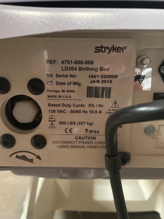 Stryker LD304 Birthing Bed for sale
