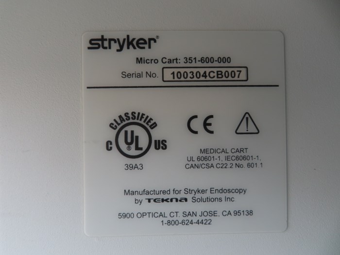 Stryker Multi-Specialty Micro Cart for sale