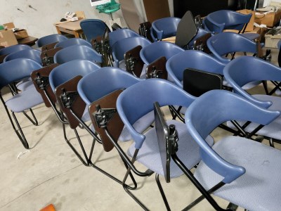 Study/task Chairs w/swivel desk (approx. 20) for sale