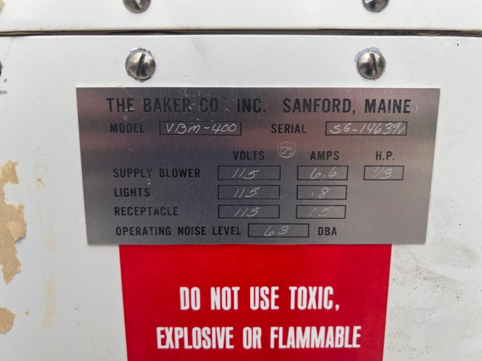 The Baker Company Model BBM-400 SterilGARD Hood for sale