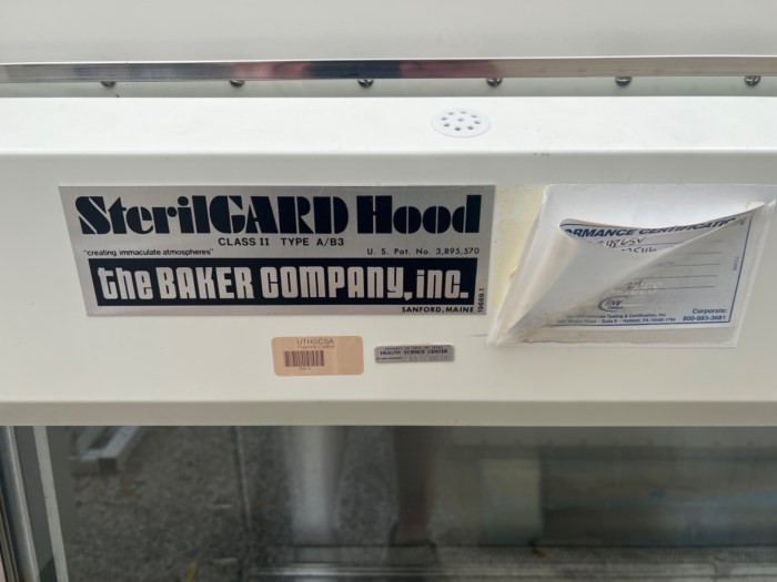 The Baker Company Model: SG-600 Class II Type A/B3 SterilGARD Hood for sale