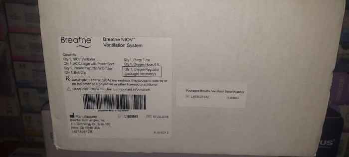 The Breathe NIOV Ventilation System for sale