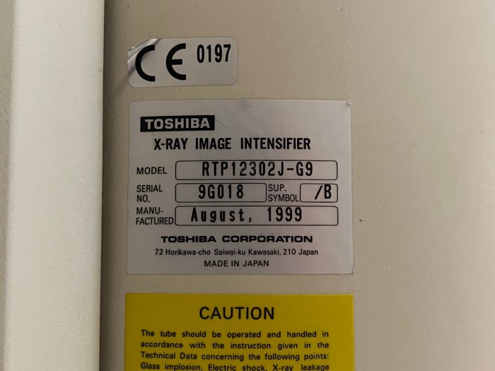 Toshiba Dua-450A Fluorex Rad Room for sale