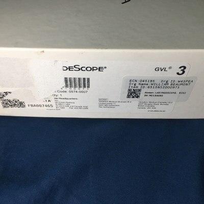 Verathon Glidescope Video Laryngoscope GVL 3 Reusable Camera Blade 0574 ...