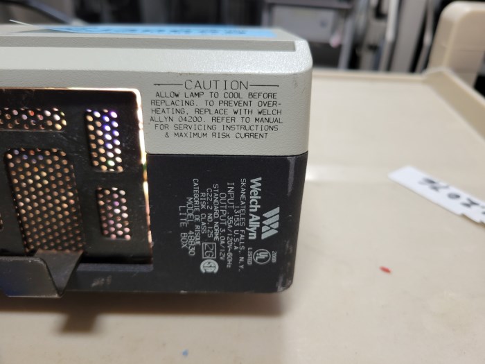 Welch Allyn 48830 Lit Box for sale