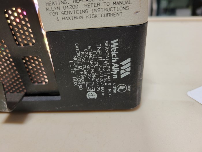 Welch Allyn 48830 Lite Box for sale