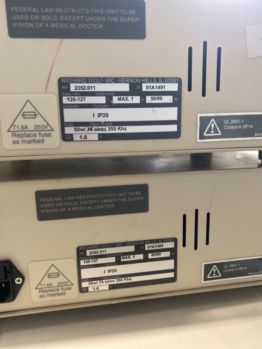 Wolf bipolar generator 2352 and Storz AIDA HD connect 202055 20 for sale